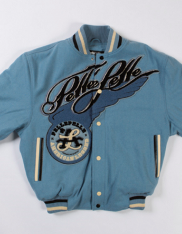 Pelle Pelle American Legend Light Blue Varsity Jacket - Pelle Pelle Jackets