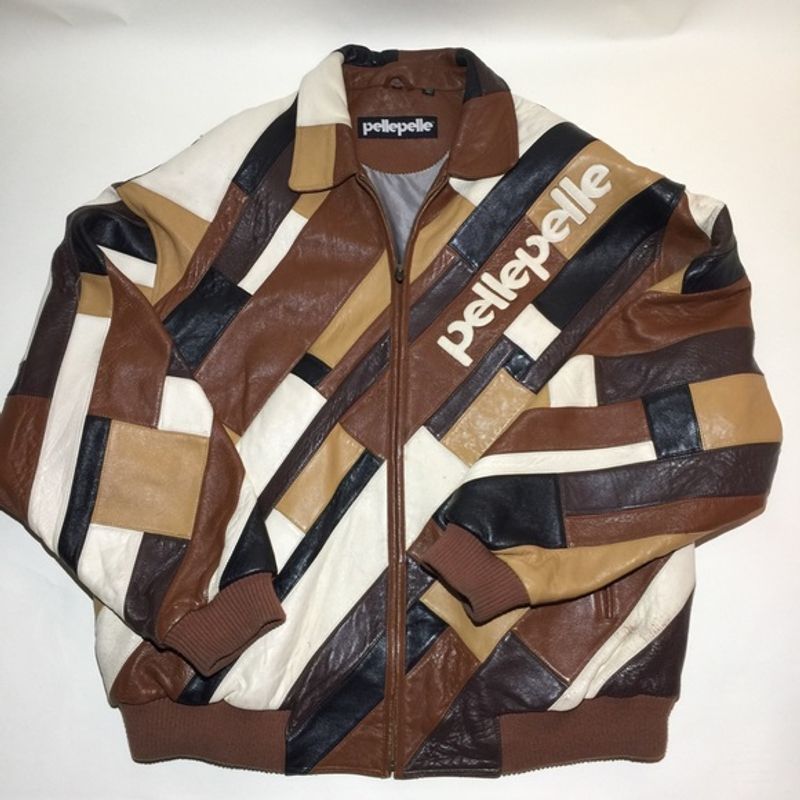 Pelle Pelle 90s Vintage Colorblock Leather Jacket - PPJ
